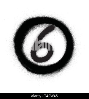 number six icon over white background, vector illustration Stock Vector ...