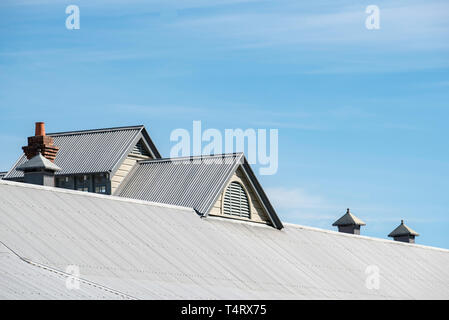 Galvanized corrugated iron roofing at the Parramatta South Campus of ...