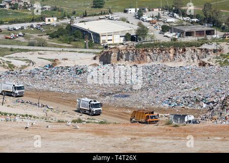 Waste Dump in Athens Greece Stock Photo - Alamy