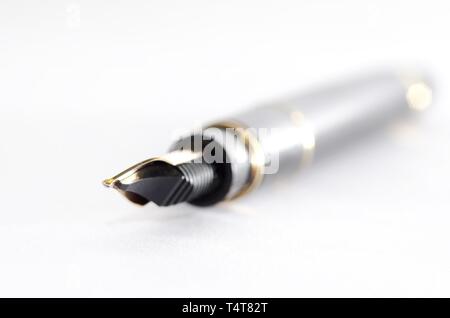 Stylograph pen with white background Stock Photo - Alamy