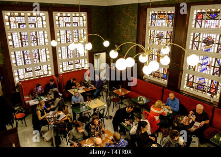 Stained Glass Windows of Bewley's Cafe on Grafton Street in Dublin ...