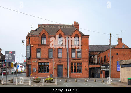 Royal hotel with The Corner Bar in Crewe Cheshire UK Stock Photo - Alamy