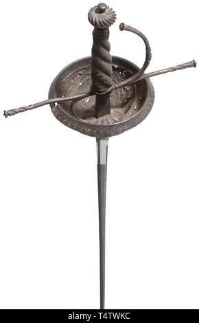 An Italian cup-hilt rapier, 2nd half of 17th century Slender thrusting ...