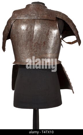 A Flemish pikeman's armour, circa 1620. Hinged gorget of one lame with ...