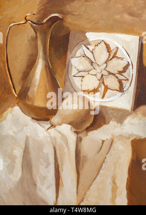still life, oil painting, handmade drawing Stock Photo - Alamy