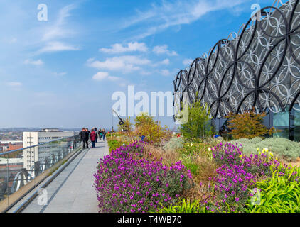 Birmingham Library secret rooftop garden terrace. Birmingham UK Stock ...