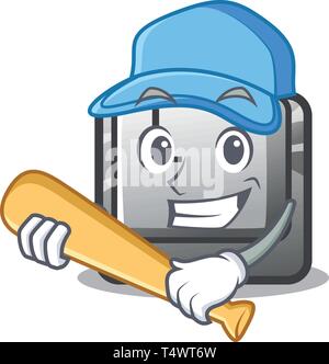 Playing baseball button C on a keyboard character Stock Vector Image ...