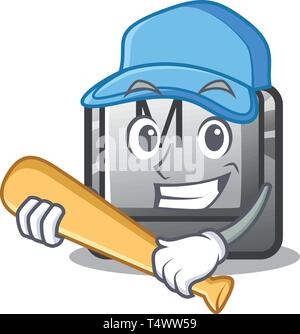 Playing baseball button C on a keyboard character Stock Vector Image ...