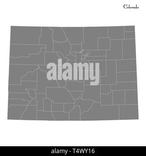 Colorado map. Borders of Colorado for your infographic. Vector US state ...