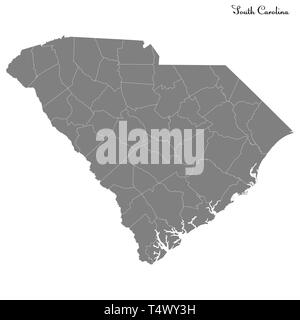 South Carolina map. Borders of South Carolina for your infographic ...