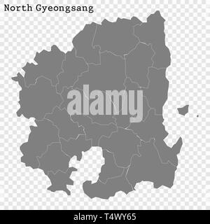 south korea gyeongsang province map Stock Vector Art & Illustration ...