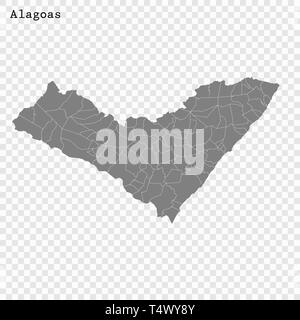 map of Alagoas is a state of Brazil with borders mesoregions Stock Vector Image & Art - Alamy
