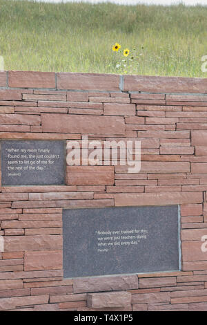 The memorial for the victims of the Columbine High School mass shooting ...