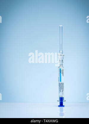 CHONBURI, THAILAND-JANUARY 3, 2019 : Neupogen injection. Filgrastim ...