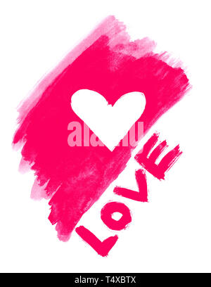abstract love symbol and word Love on white background Stock Photo - Alamy