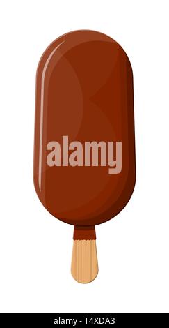 Eskimo ice cream icon. Flat illustration of eskimo ice cream vector ...