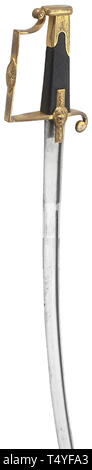 An officer´s sabre Slightly curved pipe-back blade with a pandour point ...