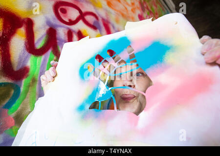 Maggie Wilcockson, aged 70, one of the 'Graffiti Grannies' that took ...