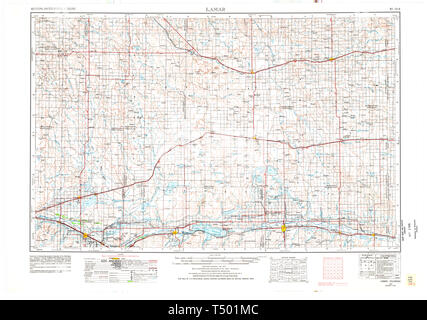 Lamar, Colorado, map 1954, 1:250000, United States of America by ...