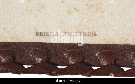 Adolf Hitler - a writing folder from the Munich Führerbau A leather ...