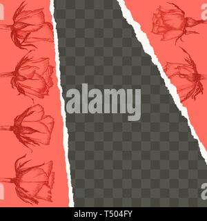 Trendy easy editable template for social media stories in torn paper ...