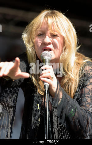 Deborah Bonham performing at Weyfest music festival, Tilford, Surrey ...