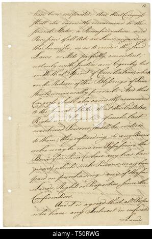 The Treaty of Paris, sent to Congress by the American negotiators John ...