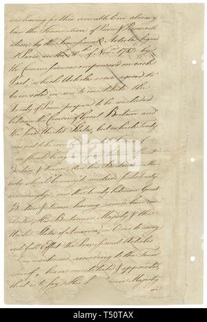 The Treaty of Paris, sent to Congress by the American negotiators John ...
