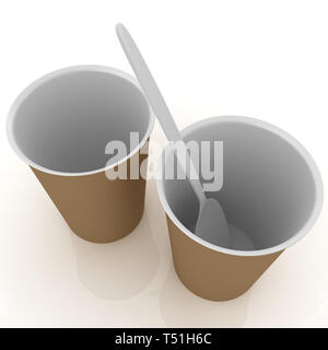 Fast-food disposable tableware Stock Photo - Alamy