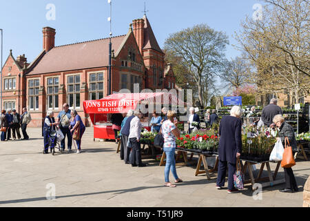 Hucknall Market Place Nottinghamshire Stock Photo - Alamy