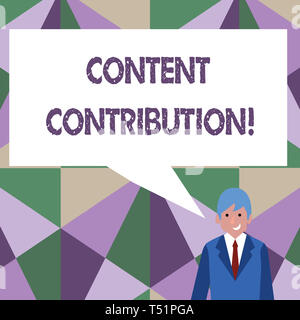Writing note showing Content Contribution. Business concept for ...