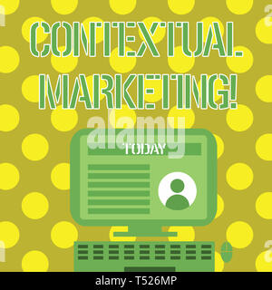 Word writing text Contextual Marketing. Business photo showcasing ...