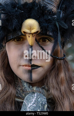 Black sheep dancer in cultural festival for Trailing of the Sheep in ...