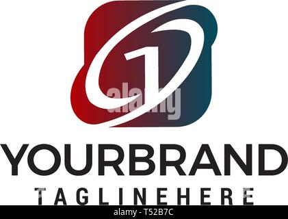Number one logo, Logo 1 vector template Stock Vector Image & Art - Alamy