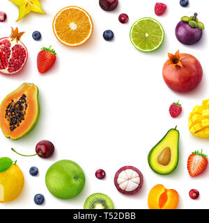 flat lay view of different round pills in shape of heart near paper ...