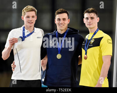 Jacob Peters after the Men's 100m Butterfly on day four of the Aquatics ...