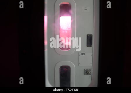 view from inside serco prisoner escort van with employees london uk ...