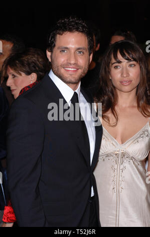 Edgar Ramirez and Date at the Los Angeles Premiere of "Domino" held at ...