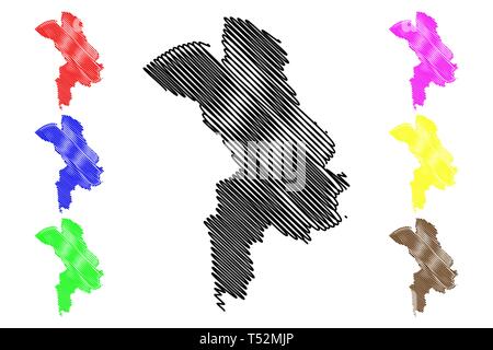 Halabja Governorate (Republic of Iraq, Governorates of Iraq) map vector ...