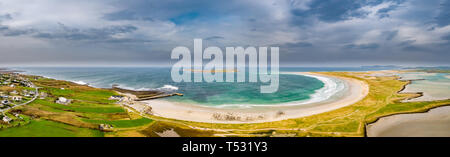 Aerial view of the famous Magheraroarty beach - Machaire Rabhartaigh ...
