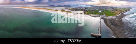 Aerial view of the famous Magheraroarty beach - Machaire Rabhartaigh ...