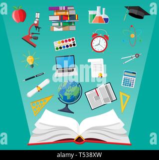 computer with atom and graduation hat Stock Vector Image & Art - Alamy