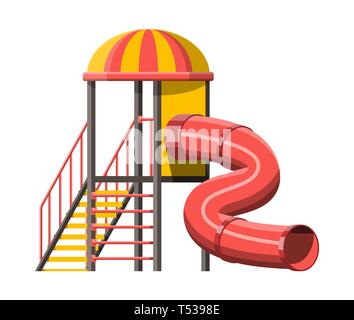 Plastic kid play house icon. Flat illustration of plastic kid play ...