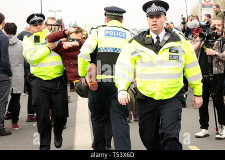 Extinction Rebellion Fourteen Days of Protest - Waterloo Stock Photo ...