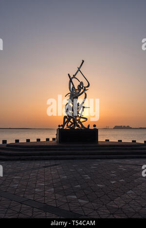 ARABIAN GULF (April 3, 2019) Qatar Coast Guard patrol boat QC 810 ...