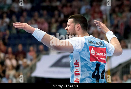 Hannover, Germany. 21st Apr, 2019. Handball: EHF Cup, TSV Hannover ...