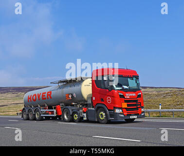 Hoyer logistics road tanker Stock Photo - Alamy