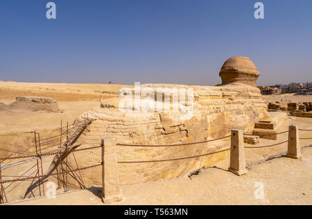 Great Sphinx of Giza from back side. Unusual view point Stock Photo - Alamy
