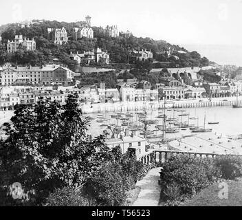 Torquay Harbour Victorian period Stock Photo - Alamy
