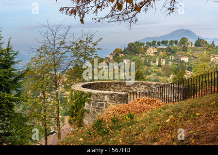 On top of San Vigilio castle in Bergamo. Italy Stock Photo - Alamy
